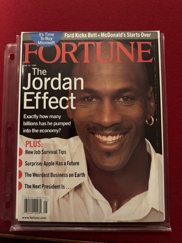 1998 NBA Basketball Fortune Michael Jordan Effect June 22 Magazine ...