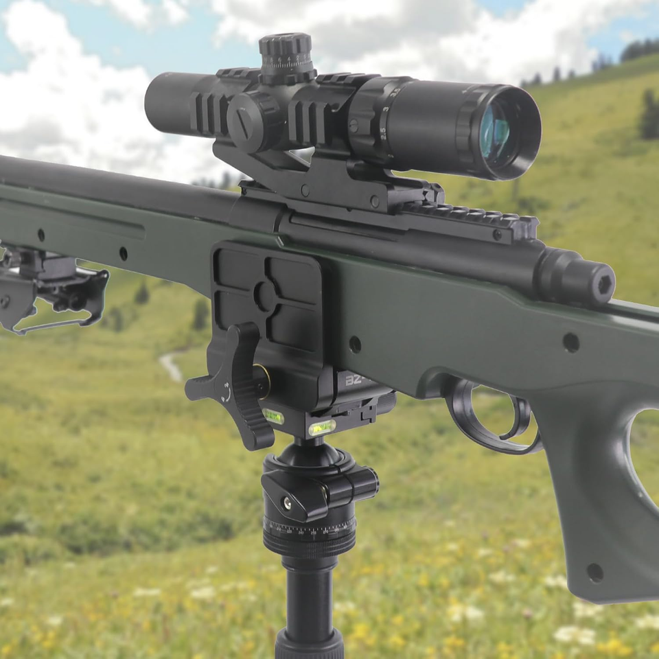 Universal Gun Rifle Clamp Shooting Tripod Rest with Arca-Swiss Rail 1/4 ...