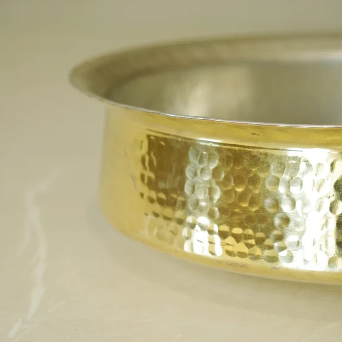 Traditional Indian Brass Lagaan Cooking and Serving Pot brass Patila 5 ...