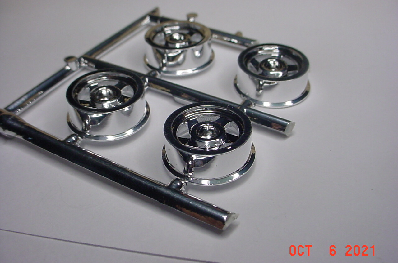 Chrome Twisted 5 Spoke Rims set of 4 1/25 Model Part jy 1382 | eBay