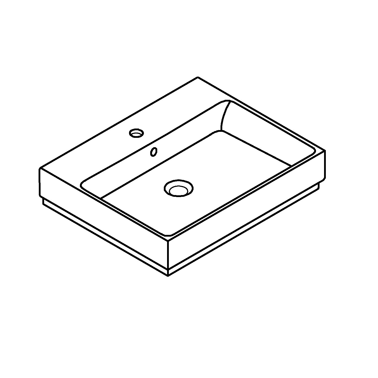 GROHE Cube Ceramic 600mm Wall Hung Basin - 3947300H for sale online ...