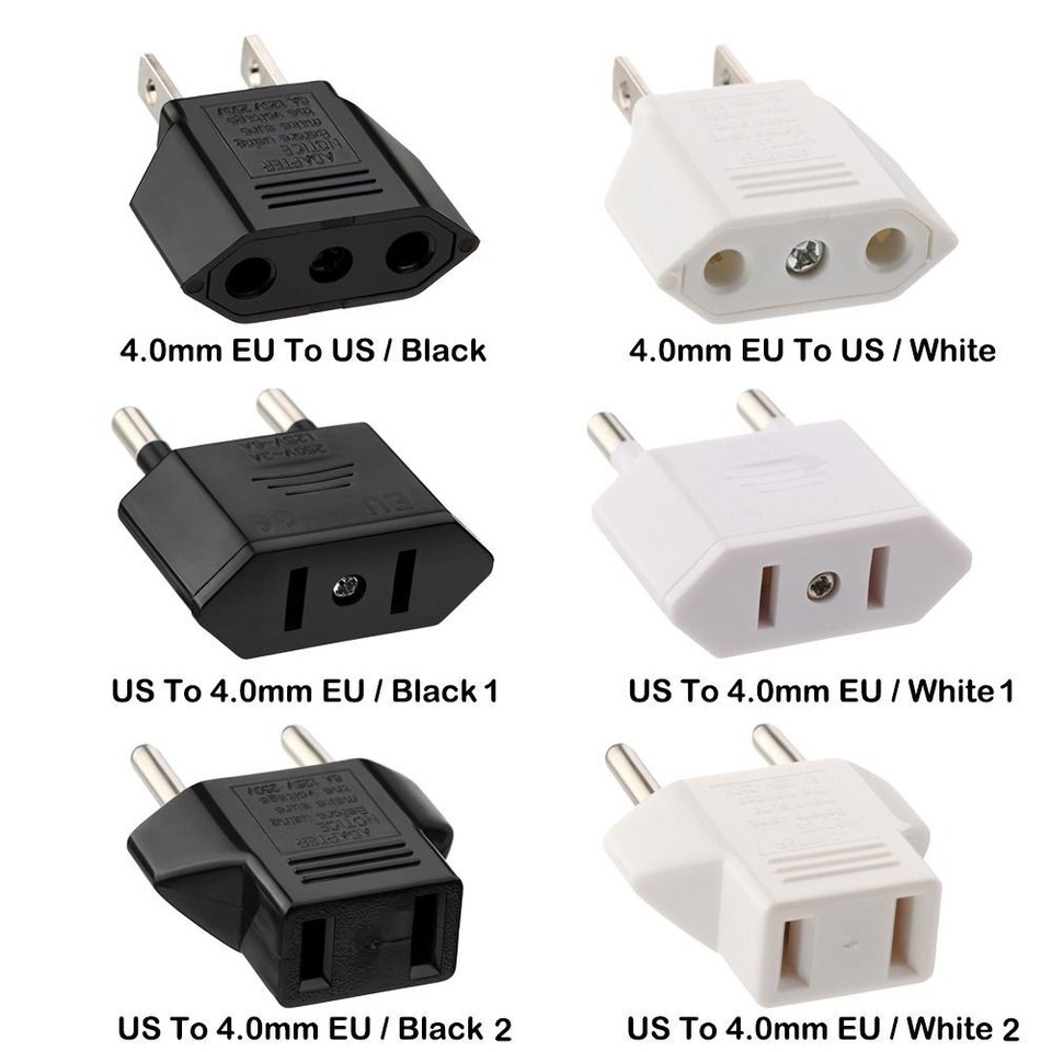 Electric Plug Converter US To EU Plug Adapter Power Adapter EU Plug ...