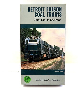 DETROIT EDISON COAL TRAINS VHS VCR Tape Train Railroad Related Green ...