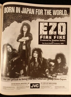 ORIGINAL (UNFRAMED) EZO Japanese rock band magazine PROMO AD | eBay