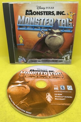 📦 Disney Pixar Monsters, Inc. Monster Tag (PC CD-ROM, 2001, Jewel Case ...