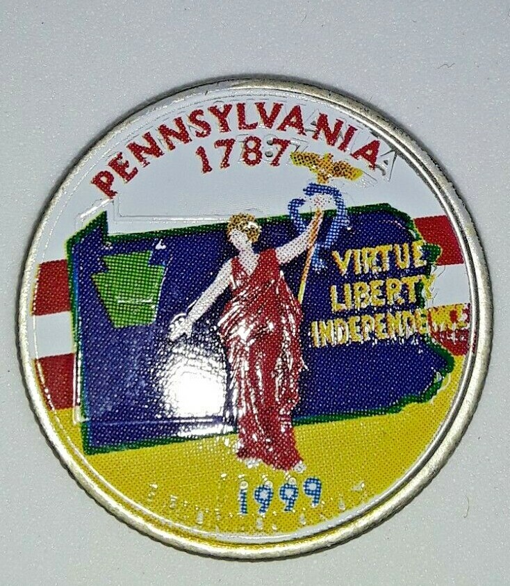 5-1999 "State Quarters" Painted & Colorized at the Mint EC | eBay