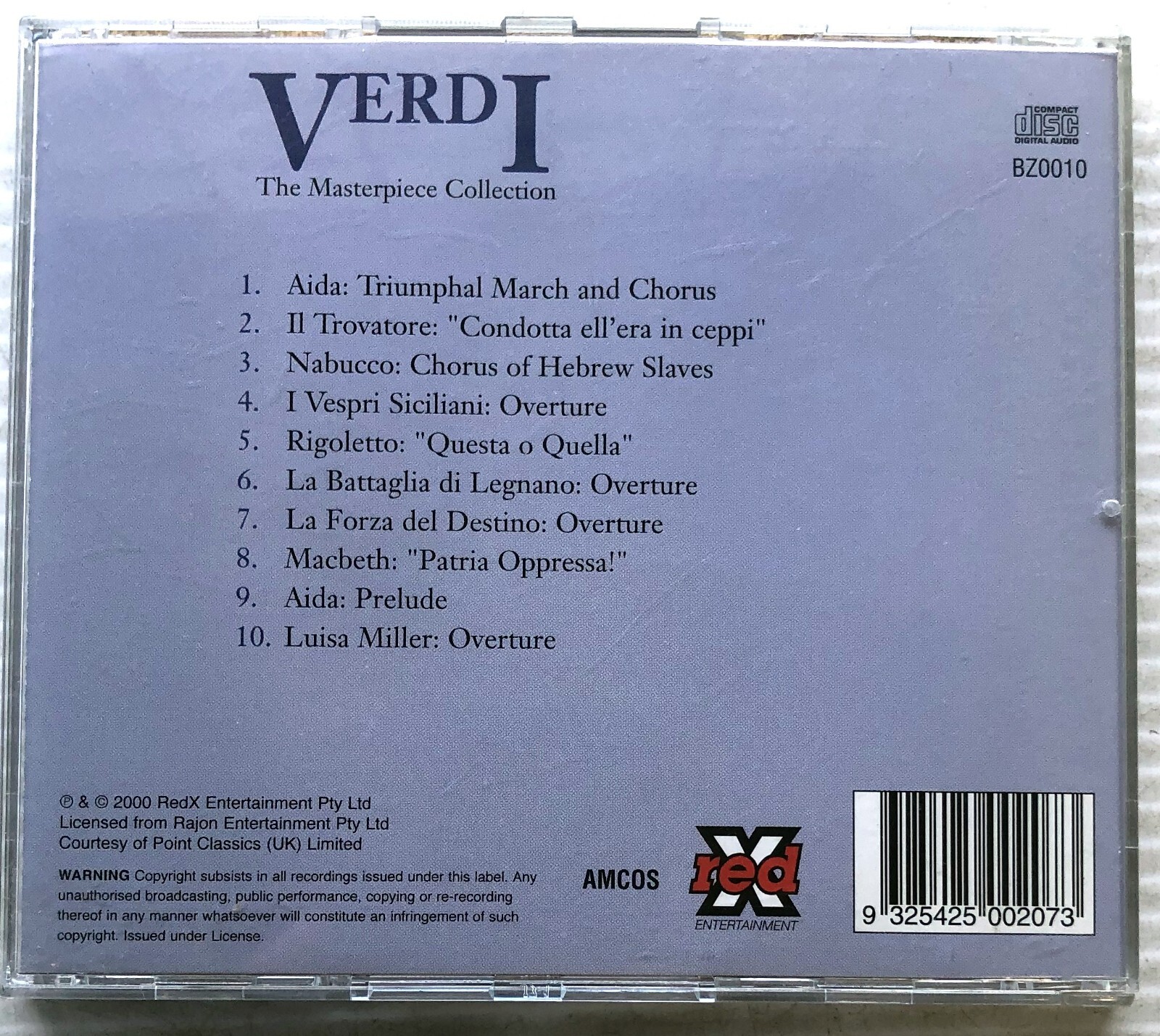 Verd I The Masterpiece Collection (CD, 2000) 10 Track Album | eBay