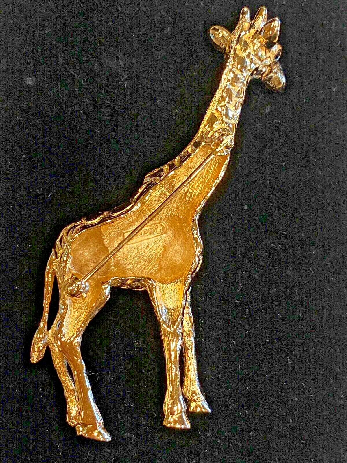 VINTAGE LARGE CINER GOLD PLATED GIRAFFE BROOCH PIN | eBay