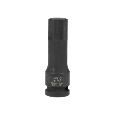 1/2" Drive x H17 17mm Impact Hex Bit Socket Metric 3" Length Cr-Mo ...