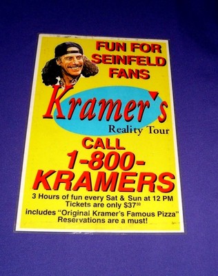 Kenny Kramer's Reality Tour Poster (1990s, Authentic, Rare Seinfeld ...