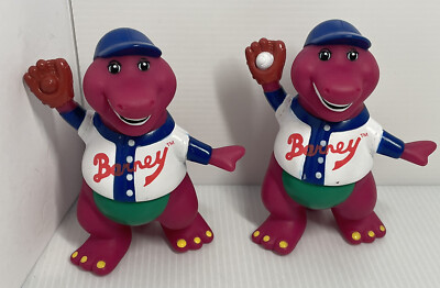 2 - Barney Purple Dinosaur 5" Lyons Group Fun-Time Baseball Figures Toy ...