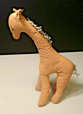Antique Oil Cloth Stuffed Giraffe Animal Toy Doll Oil Cloth Vintage | eBay
