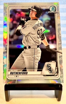 Blake Rutherford 2020 Bowman Draft Chrome Refractor Card #BD-172, White ...