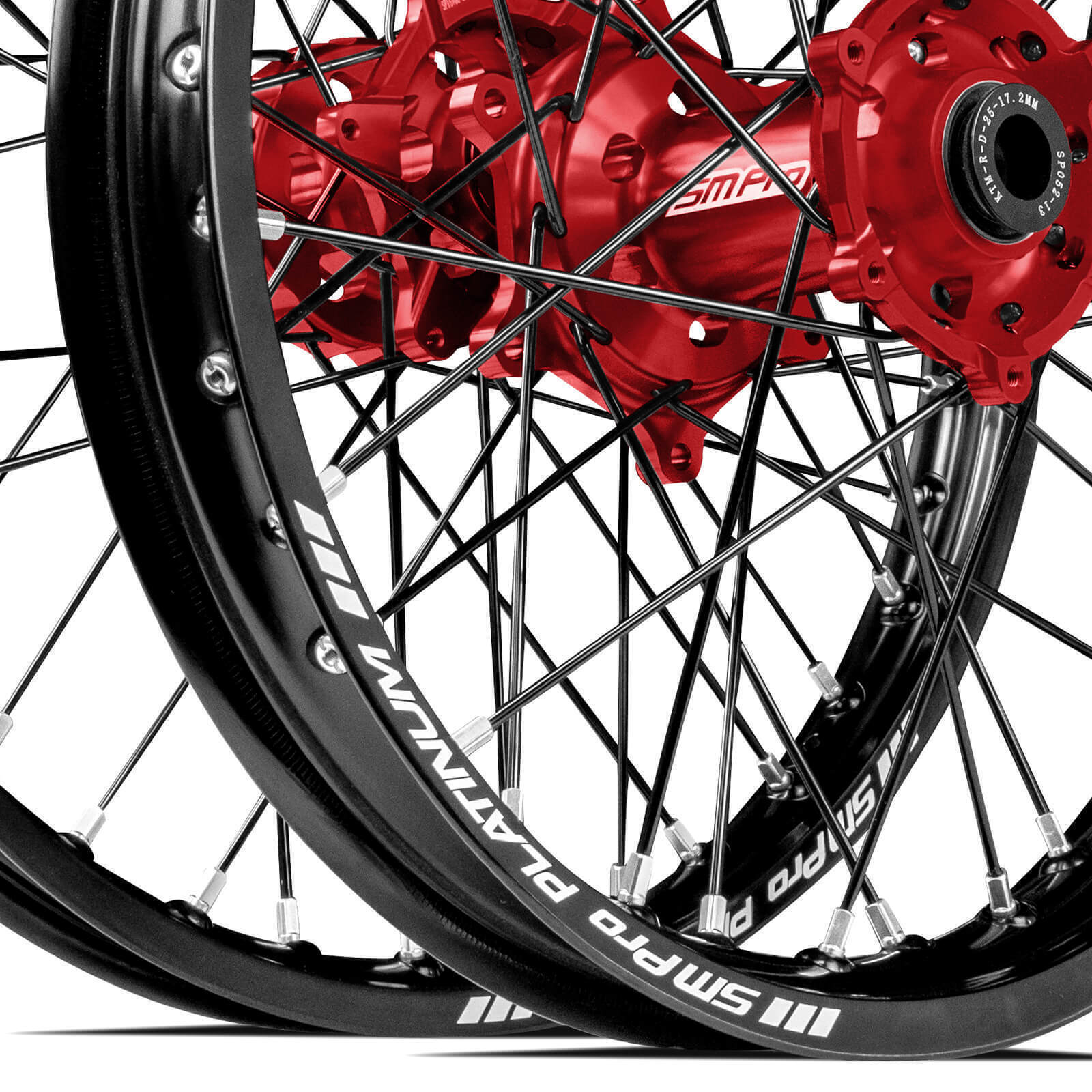 Yamaha YZ250 2002 - 2023 SM Pro MX SNR Wheel Set 21/18 Black Rims Red ...