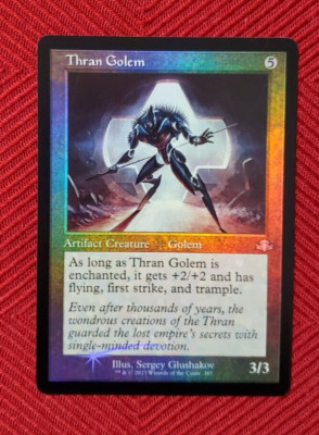 MTG Foil Thran Golem Retro Frame Dominaria Remastered Magic the ...