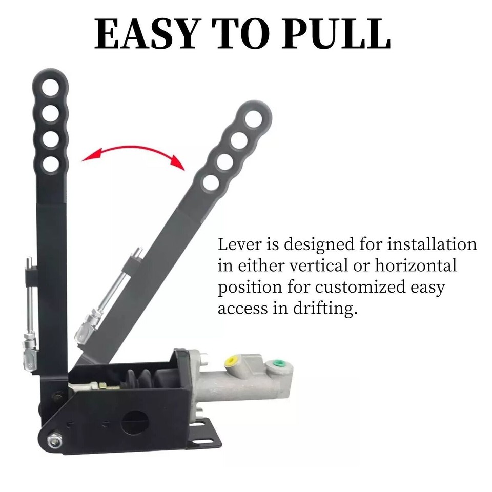 Aluminum Black Hydraulic Handbrake Drift E-Brake Racing Parking Lever ...