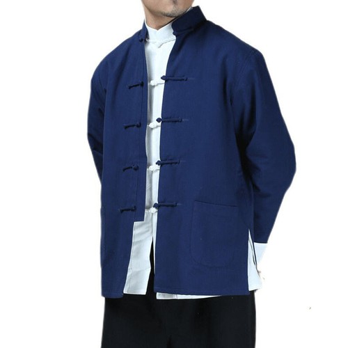 Mens Traditional Chinese Tang Suit Coat Jacket Wing Chun Kung Fu Taichi ...