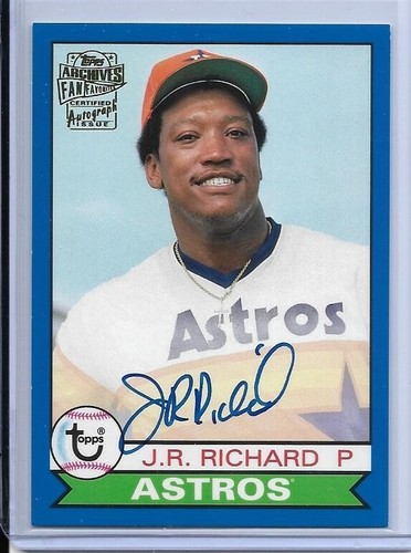 2016 TOPPS ARCHIVES J.R. RICHARD AUTOGRAPH AUTO HOUSTON ASTROS #D/199 D ...