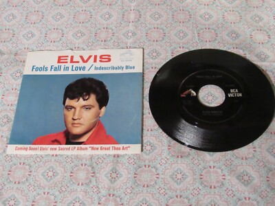 Elvis Presley Fools Fall In Love 45 and Picture Sleeve | eBay
