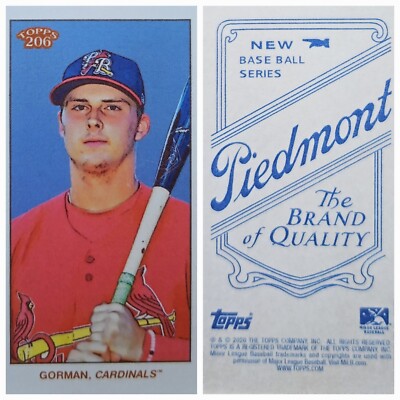 2020 Topps T206 Nolan Gorman PIEDMONT BACK PARALLEL 🔥 Palm Beach ...