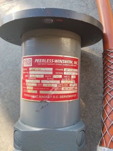 Peerless-Winsmith, Inc. Permanent Magnet D.C. Servomotor PN:183040319 ...