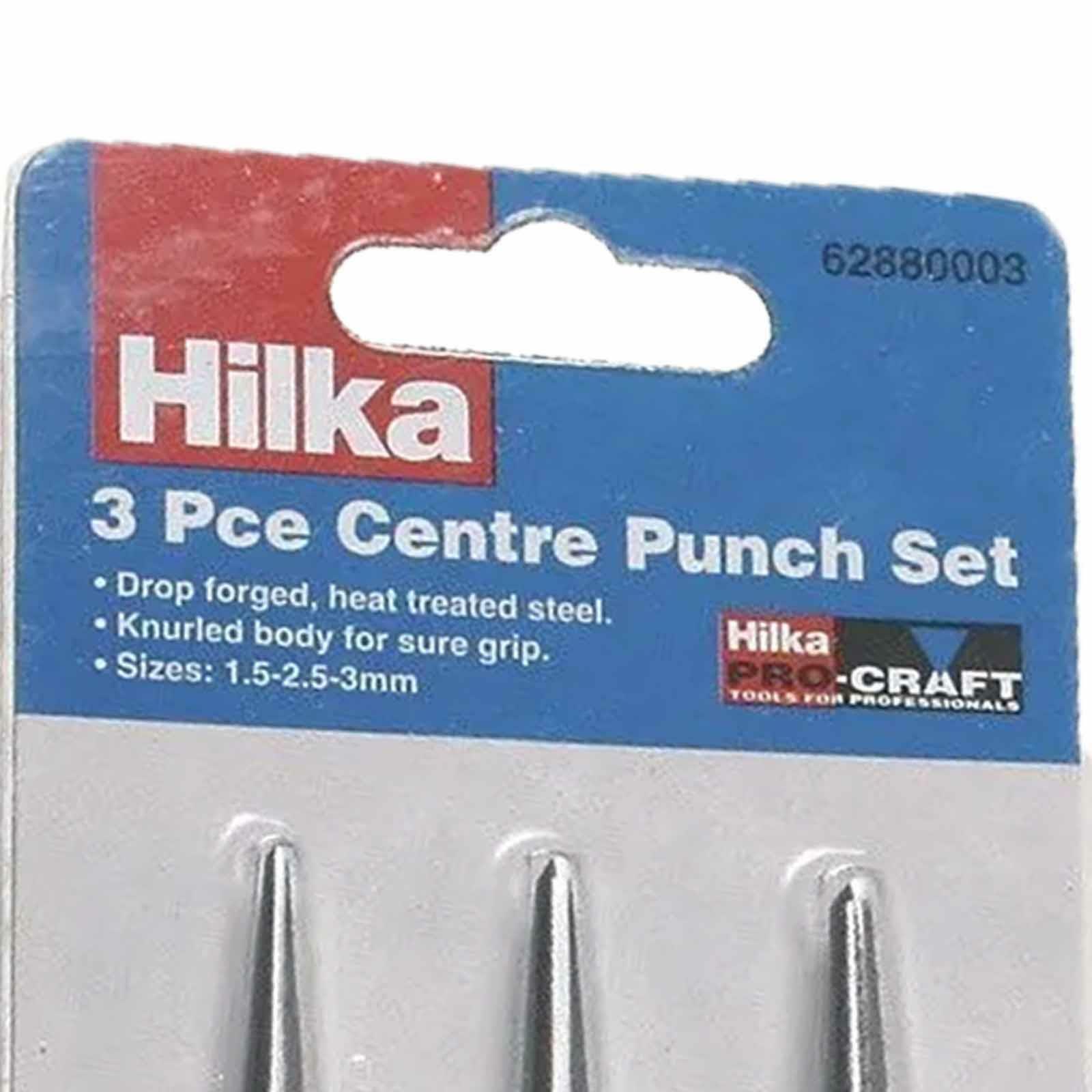 3Pc Centre Punch Set Drilling Scribe Mark Dot Point Marking Metal Wood ...