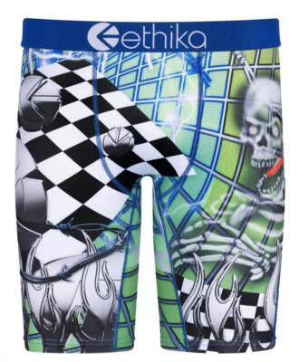 Ethika the Staple CHROME Skeleton Barbed Wire Checkered Briefs Mn XL ...