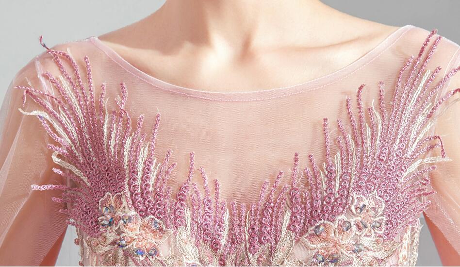 Chic Pink Princess Fairy Dress Tulle Evening Dresses Party Prom ...