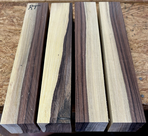 FOUR KILN DRIED SAPPY BOLIVIAN ROSEWOOD TURNING BLANKS WOOD 2" x 2" x ...