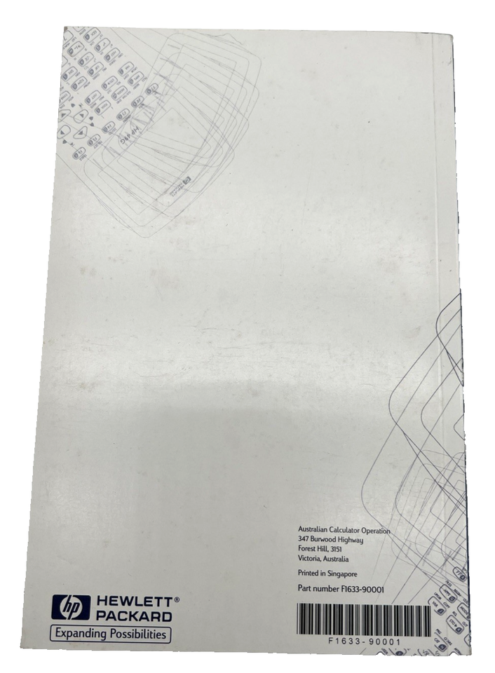 Hewlett Packard HP 49G User's Guide, Pocket Guide & Nameplate NO ...
