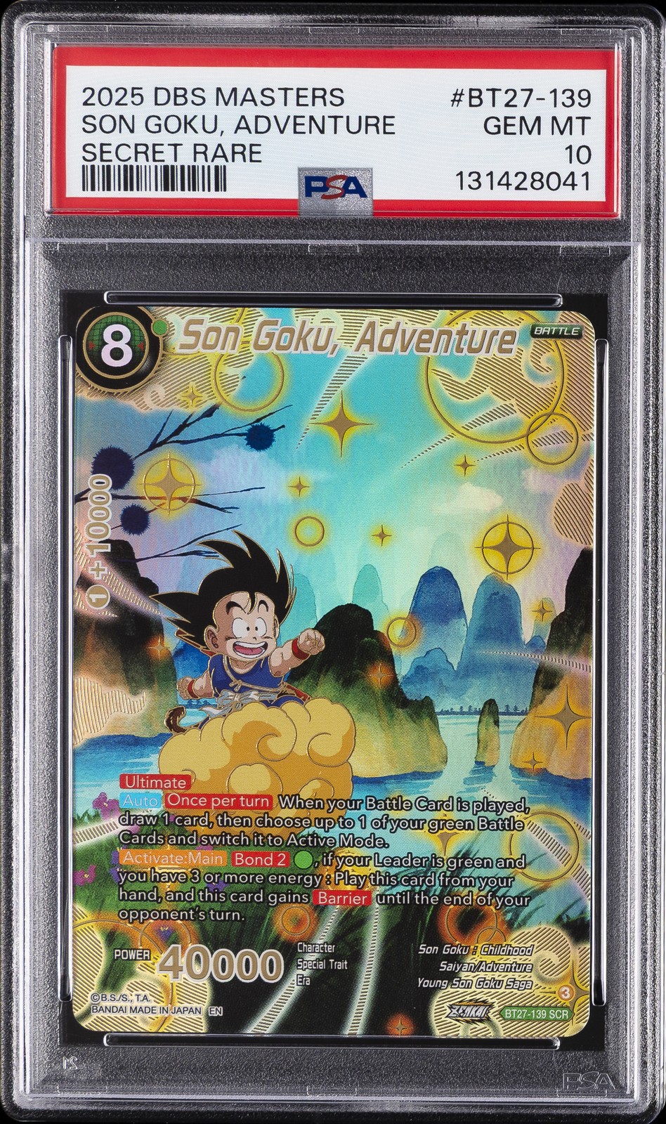 2025 SECRET RARE #BT27-139 SON GOKU, ADVENTURE PSA 10 | eBay