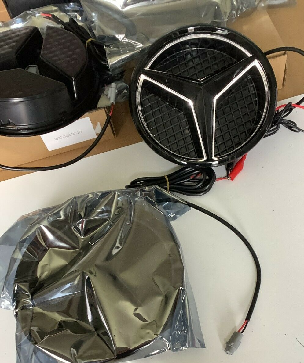 Mercedes -Benz emblem Black Gloss LED Grill Star w205 w176 w166 pn ...