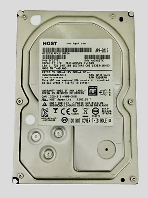 HGST Hard Disk Drive Type US7SSK600 6TB SAS 12Gb 7200RPM ...