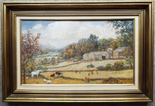 JUDITH DA FANO - POOL GARTH, CARTMEL FELL, LANCS - LARGE OIL ON BOARD ...