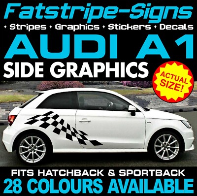 to fit AUDI A1 GRAPHICS STRIPES STICKERS DECALS CAR SPORTBACK S-LINE S1 ...
