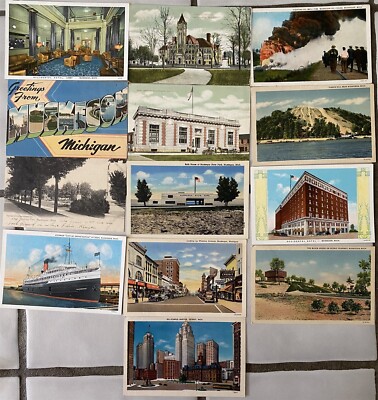 13 Muskegon Michigan Postcards 5 1910-20 era & 8 Linen | eBay