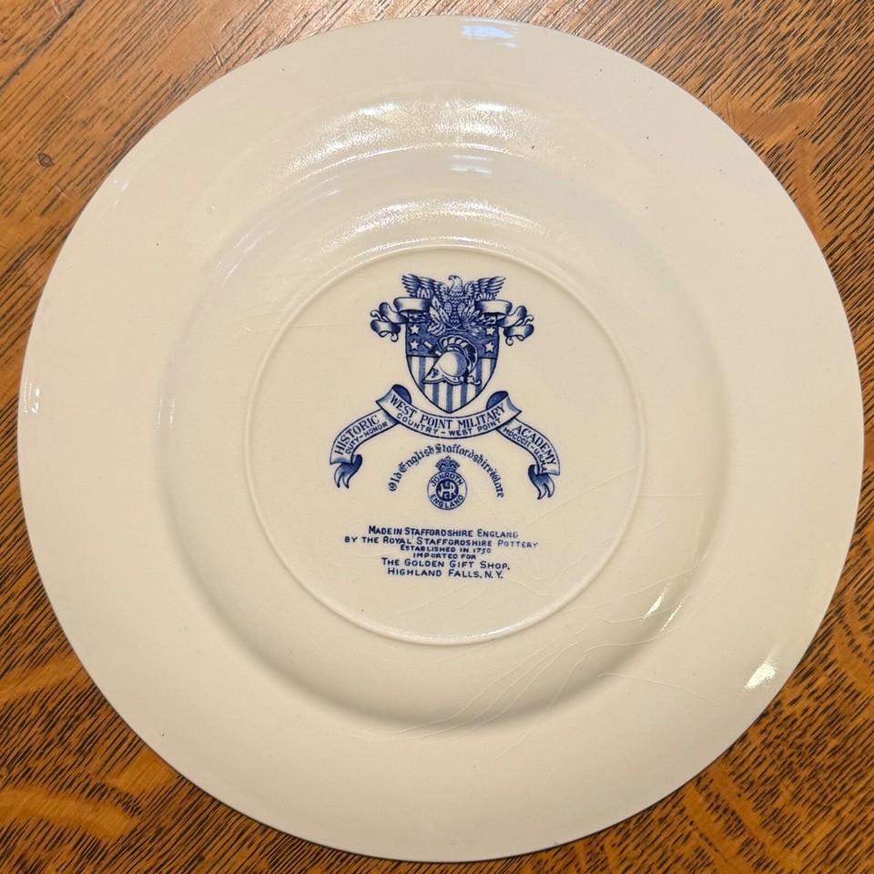 Staffordshire Pottery CADET CHAPEL US MILITARY ACADEMY West Point Plate ...