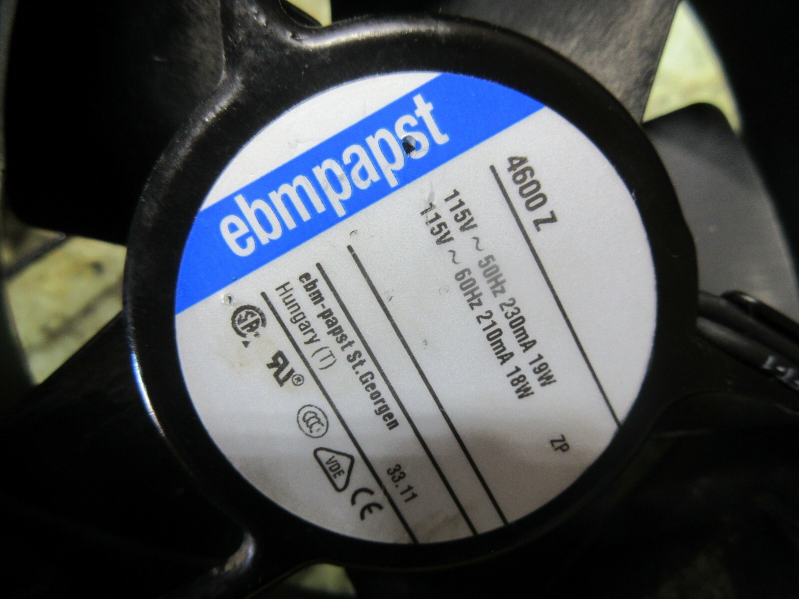 EBM PAPST FAN UNIT 4600 Z 115V 33.11 BLUE TAG LABEL EACH 1 | eBay UK
