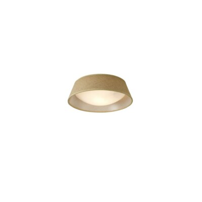 Small Rustic Ceiling Light Fixture In Beige Fabric 2 Lights MN-140 | eBay