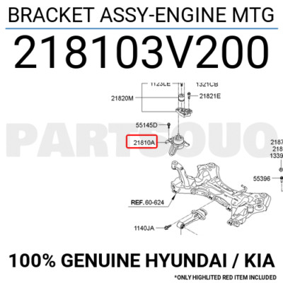218103V200 Genuine Hyundai / KIA BRACKET ASSY-ENGINE MTG | eBay