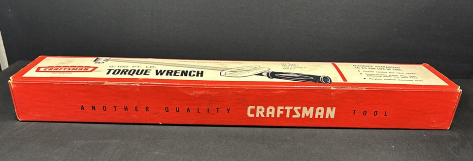 Vintage Craftsman Beam Style 1/2'' drive Torque Wrench w/original Box ...