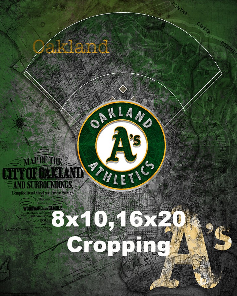Oakland Athletics 12x18inch Poster Oakland Athletics Baseball Free ...