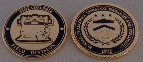 ATF Philadelphia Field Division CHALLENGE COIN police Pennsylvania PA ...