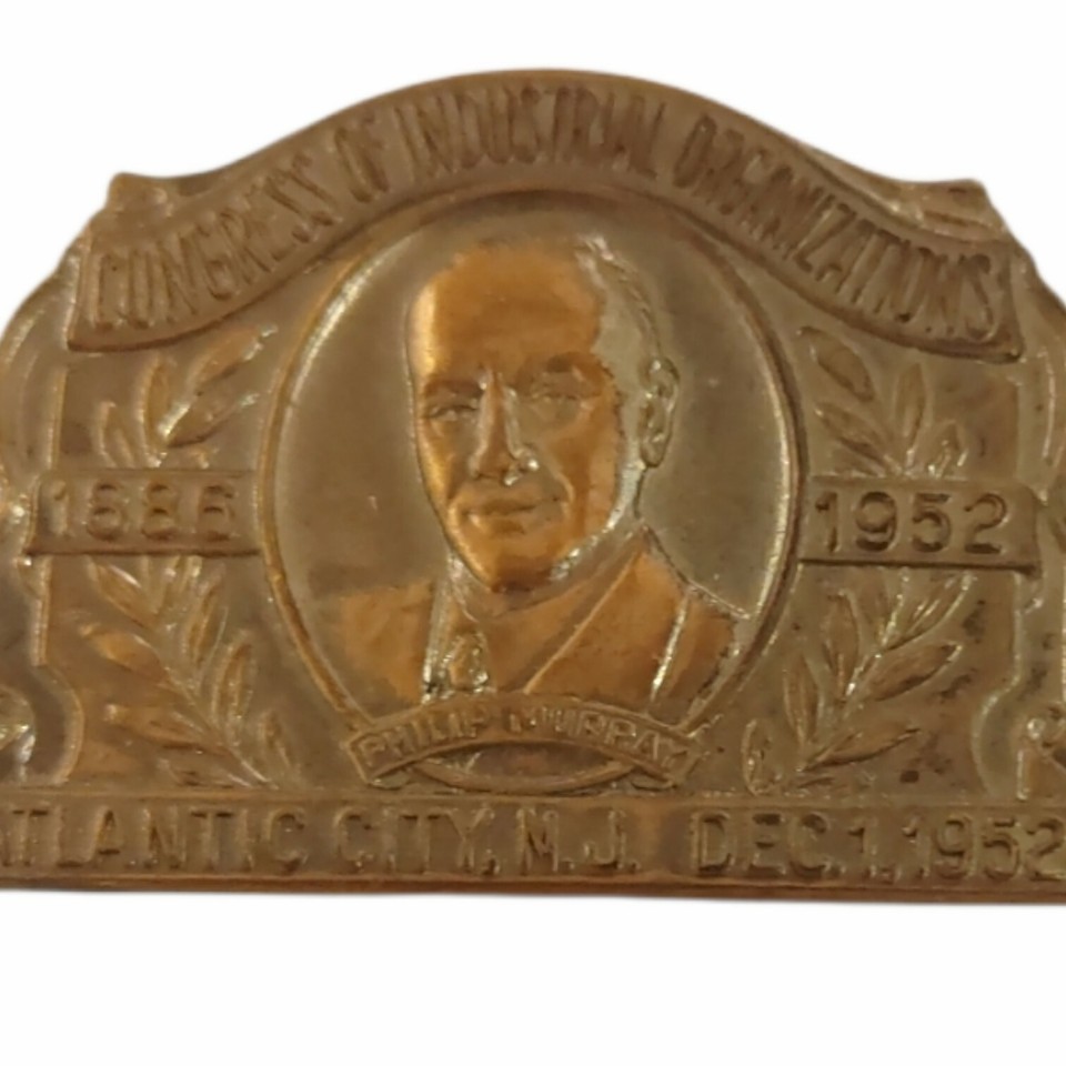 Vintage 1952 Convention Badge- Congress Industrial Organizations ...