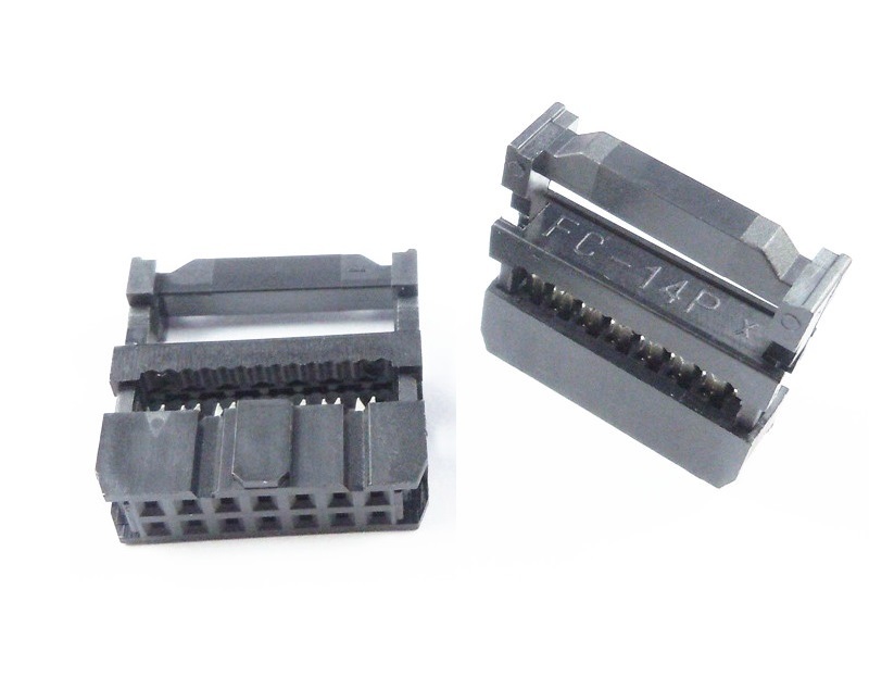 10PCS 2.54mm Pitch 2x7 Pin 14 Pin IDC FC Female Header Socket Connector ...