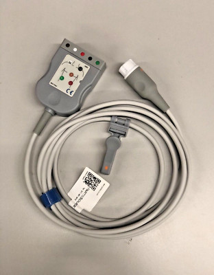 NEW Philips ECG Monitor Trunk Cable REF 2585 5-Leads AHA Snap 2.5m, 12 ...