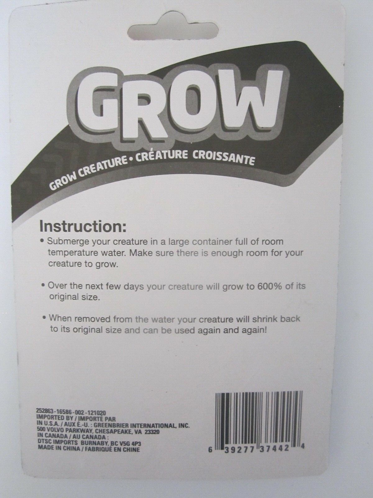 Magic Grow Creatures 2 PK Fish & Octopus Watch It Grow up to 600 in ...