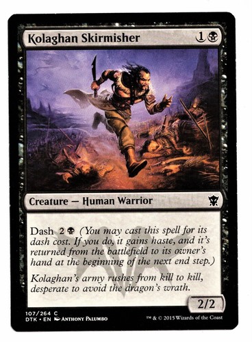 Magic the Gathering MTG Card: Kolaghan Skirmisher Dragons of Tarkir 107 ...