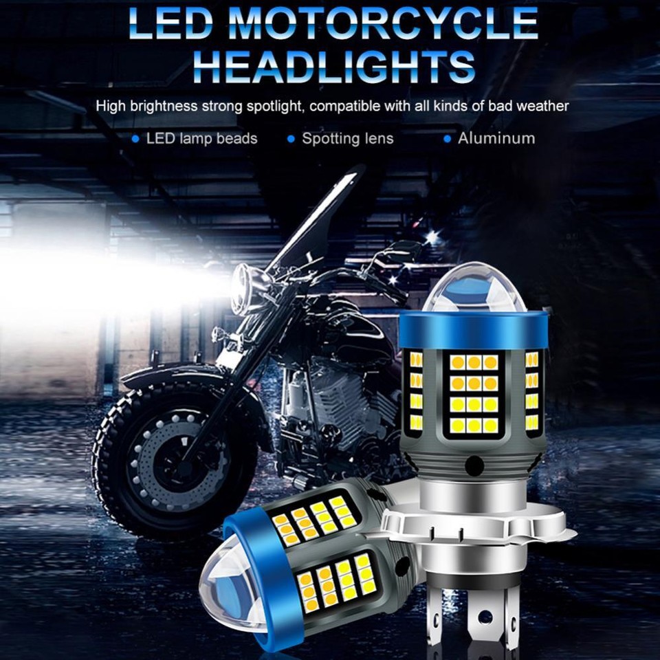 1 PC H4 LED Motorcycle Light Bulb 12-80V 6000K for Scooter Motorbike ...