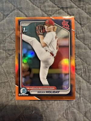 2024 Bowman Chrome Draft - Brian Holiday #BDC-137 Orange /25 | eBay